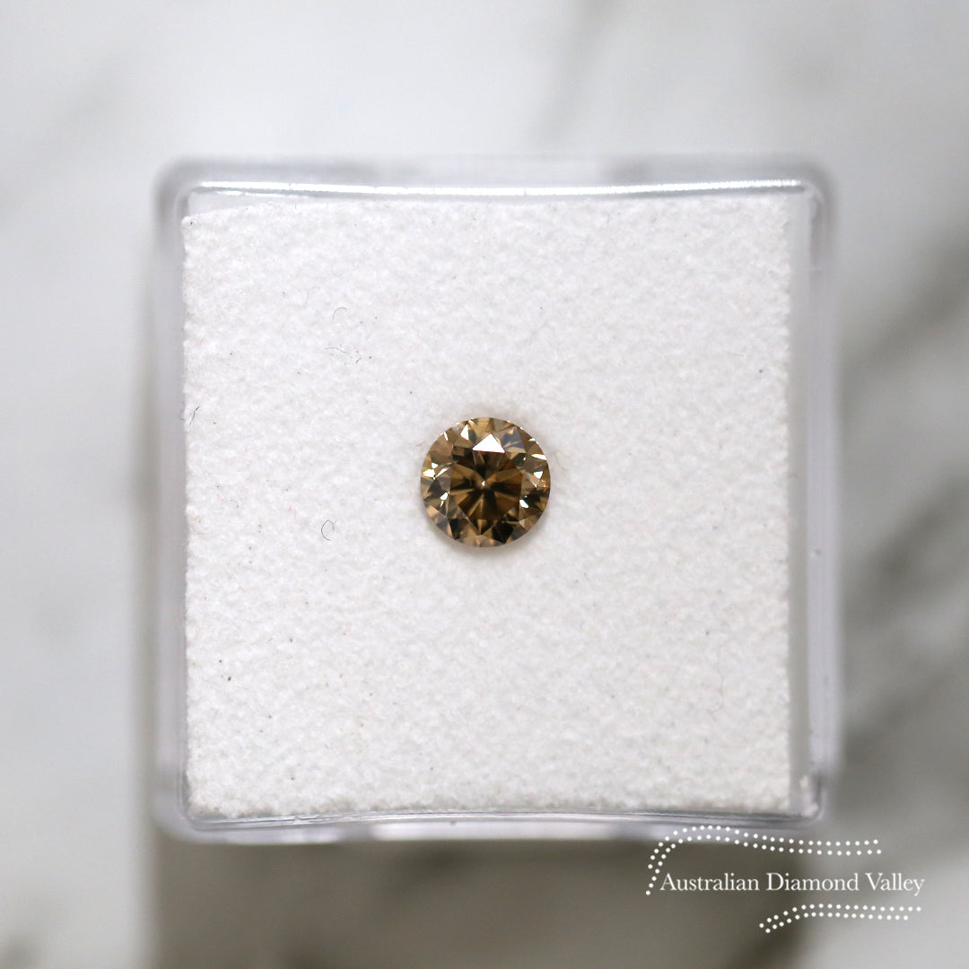 .59ct Authentic Australian Champagne Argyle Round Diamond - C5 – Australian Diamond Valley