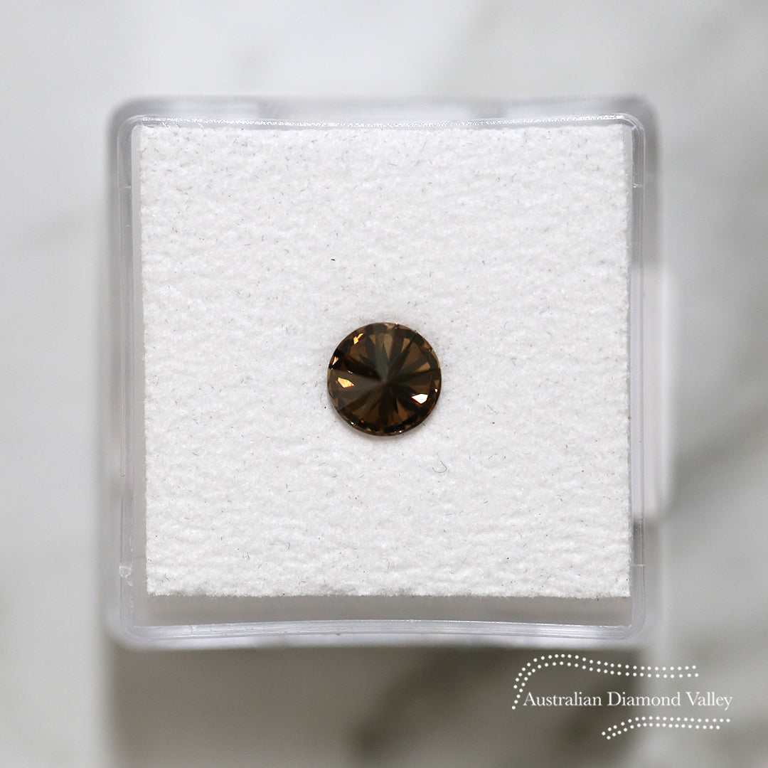 .74ct Authentic Australian Cognac Argyle Round Diamond - C7 – Australian Diamond Valley