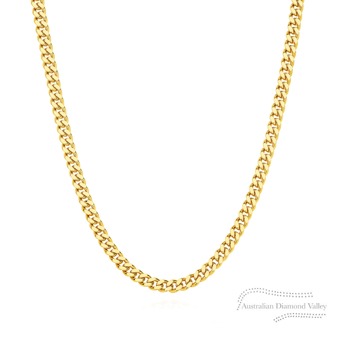 9K Australian Gold Curb Chain - Wide – Australian Diamond Valley