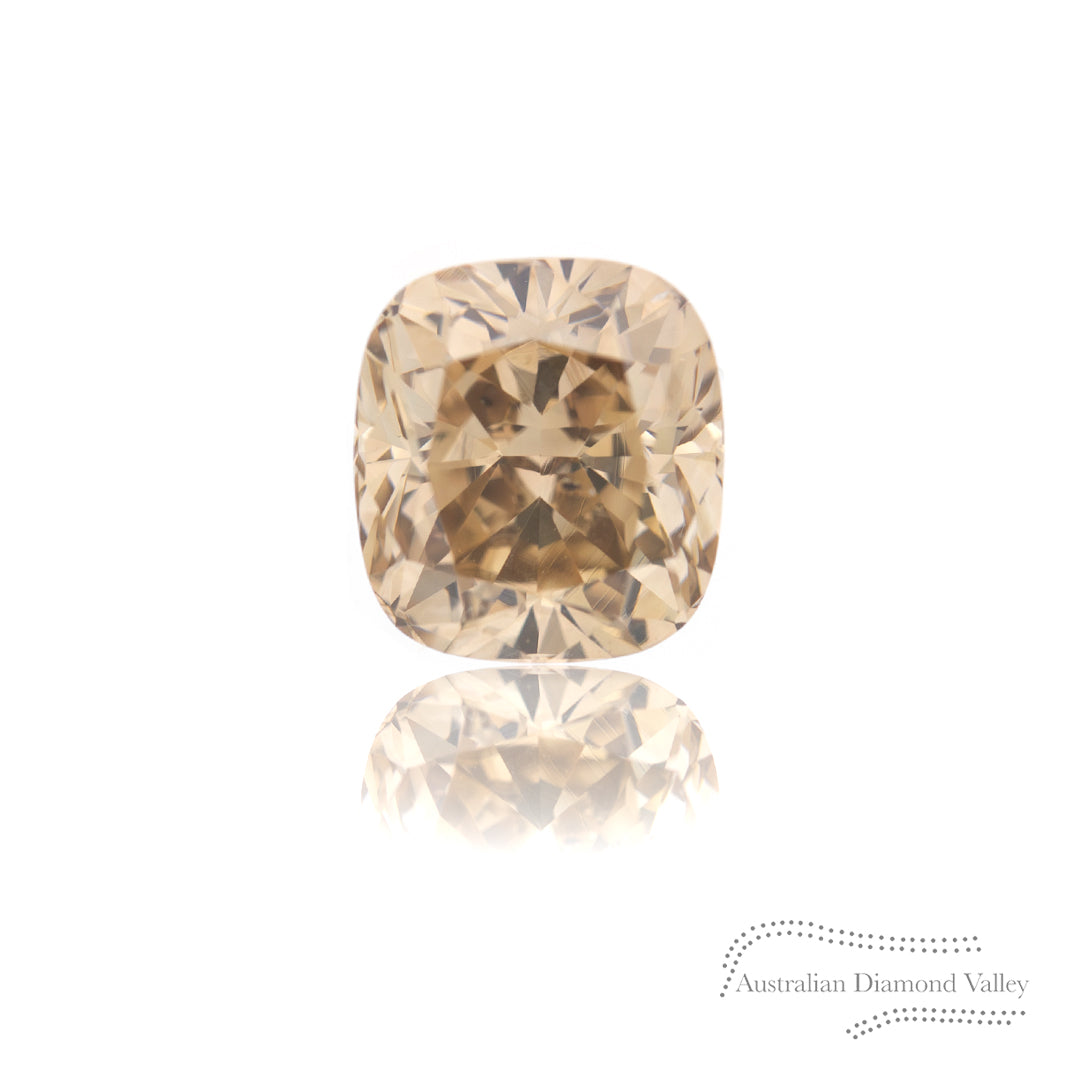 1.69ct Authentic Australian Champagne Argyle Cushion Diamond - C2 ...