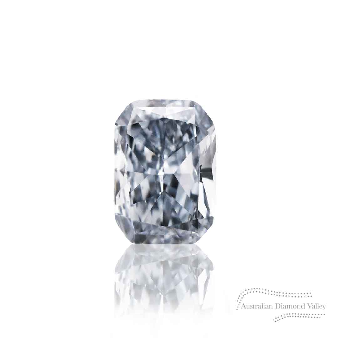 0.06ct Authentic Australian Blue Radiant Cut Diamond of Argyle Origin ...