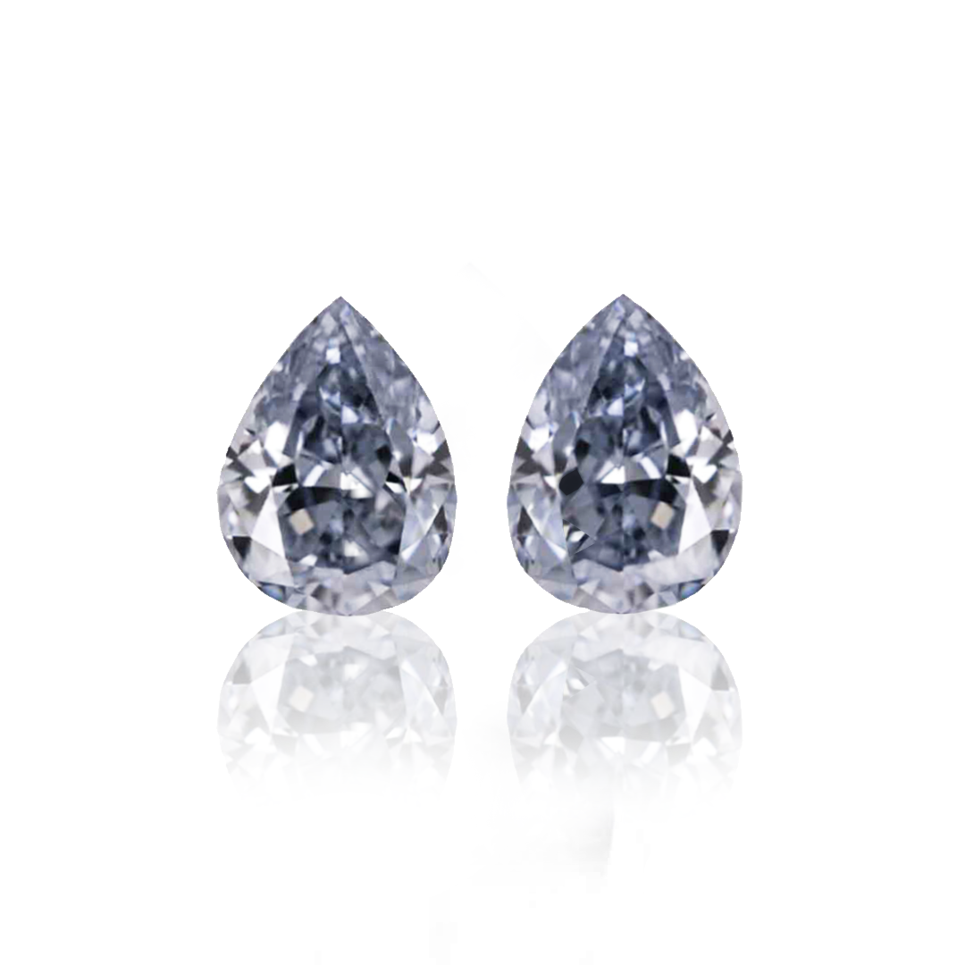0.10ct Authentic Australian Blue Pear Cut Diamonds of Argyle Origin ...