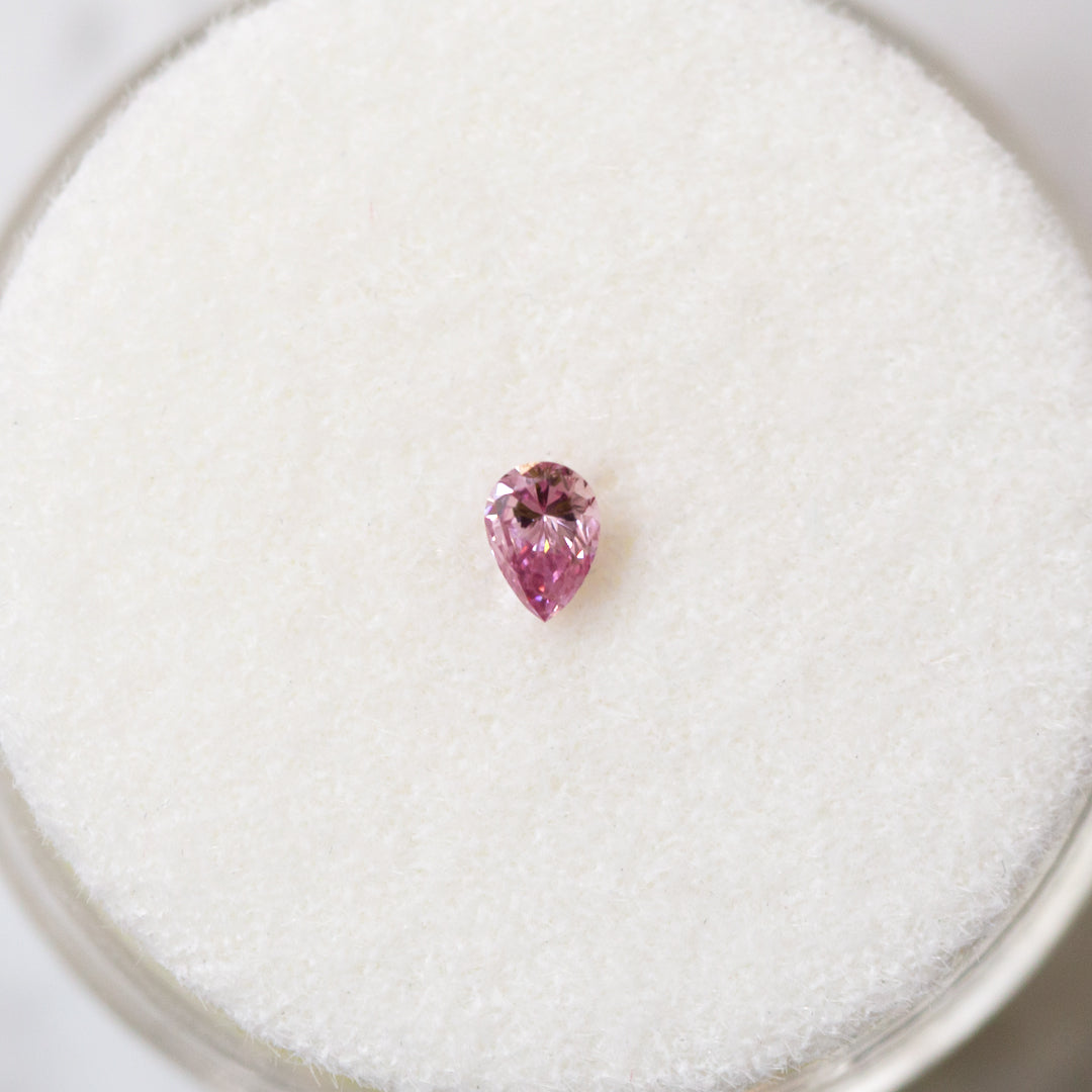 .10ct Authentic Australian Pink Pear Cut Diamond of Argyle Origin - 4P ...